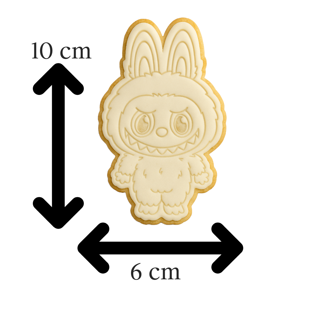 Labubu Full Body Monster Bunny Cookie Cutter & Embosser Full-Body Bisc ...