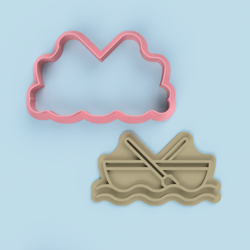 Fishing Boat Cookie Cutter and Stamp Embosser – CookieCutterFactory