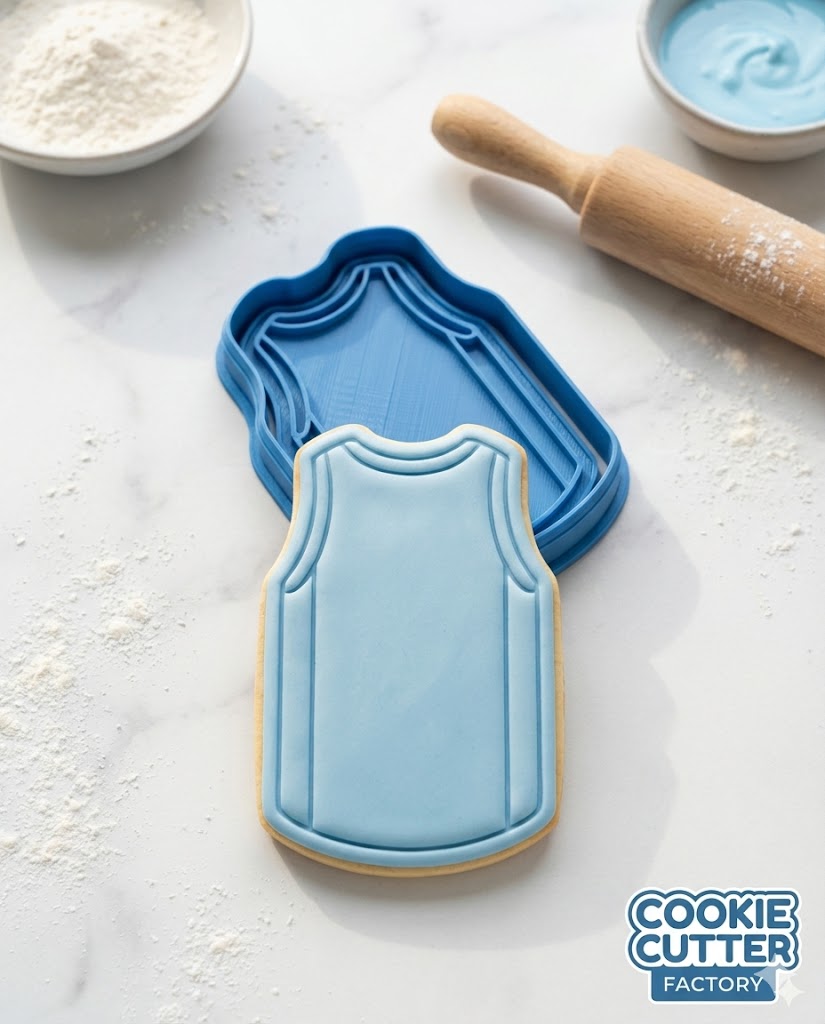Basketball Jersey Cookie Cutter and Embosser Stamp - Sports Uniform Ba ...