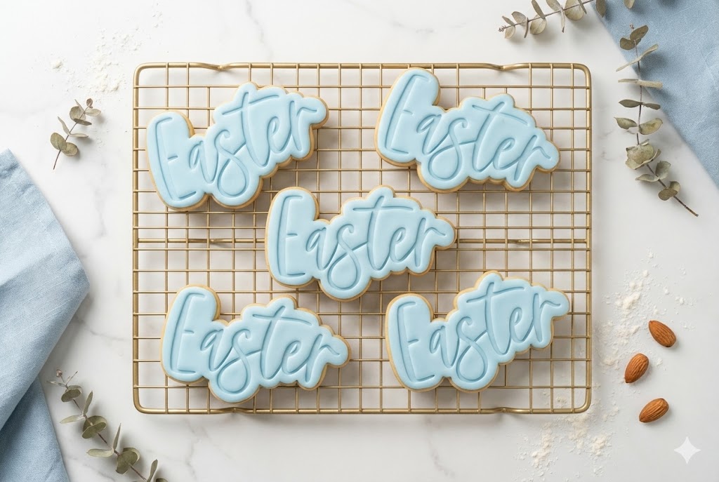 Easter Script Cookie Cutter and Embosser Stamp | Modern Calligraphy, S ...
