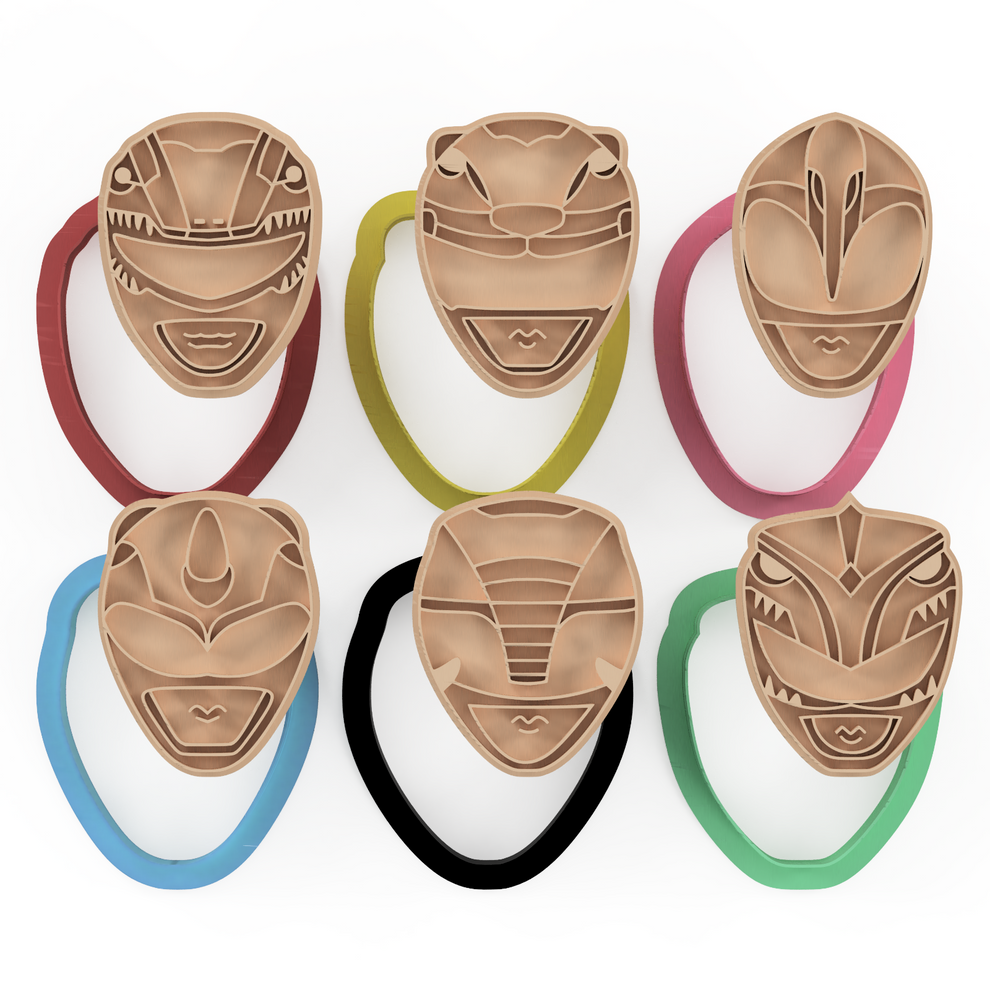 Hero Rangers Cookie Cutter & Embosser Stamps Set Kids TV Movie ...